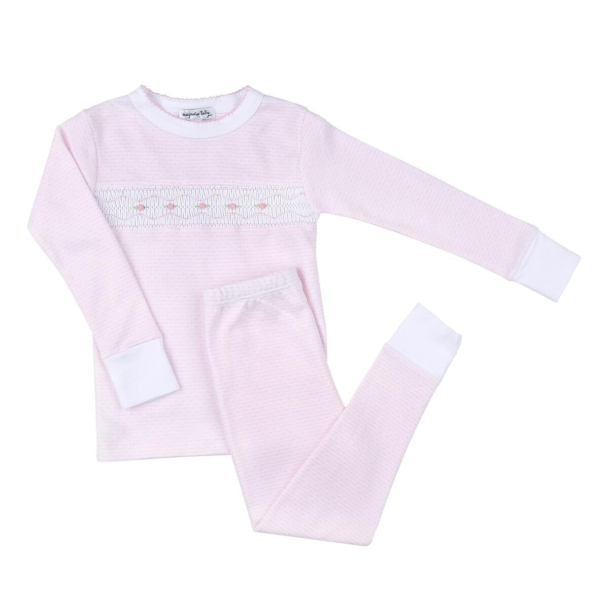 Hazel and Hugo Smocked Long Girl Pajamas – ASimpleStitch