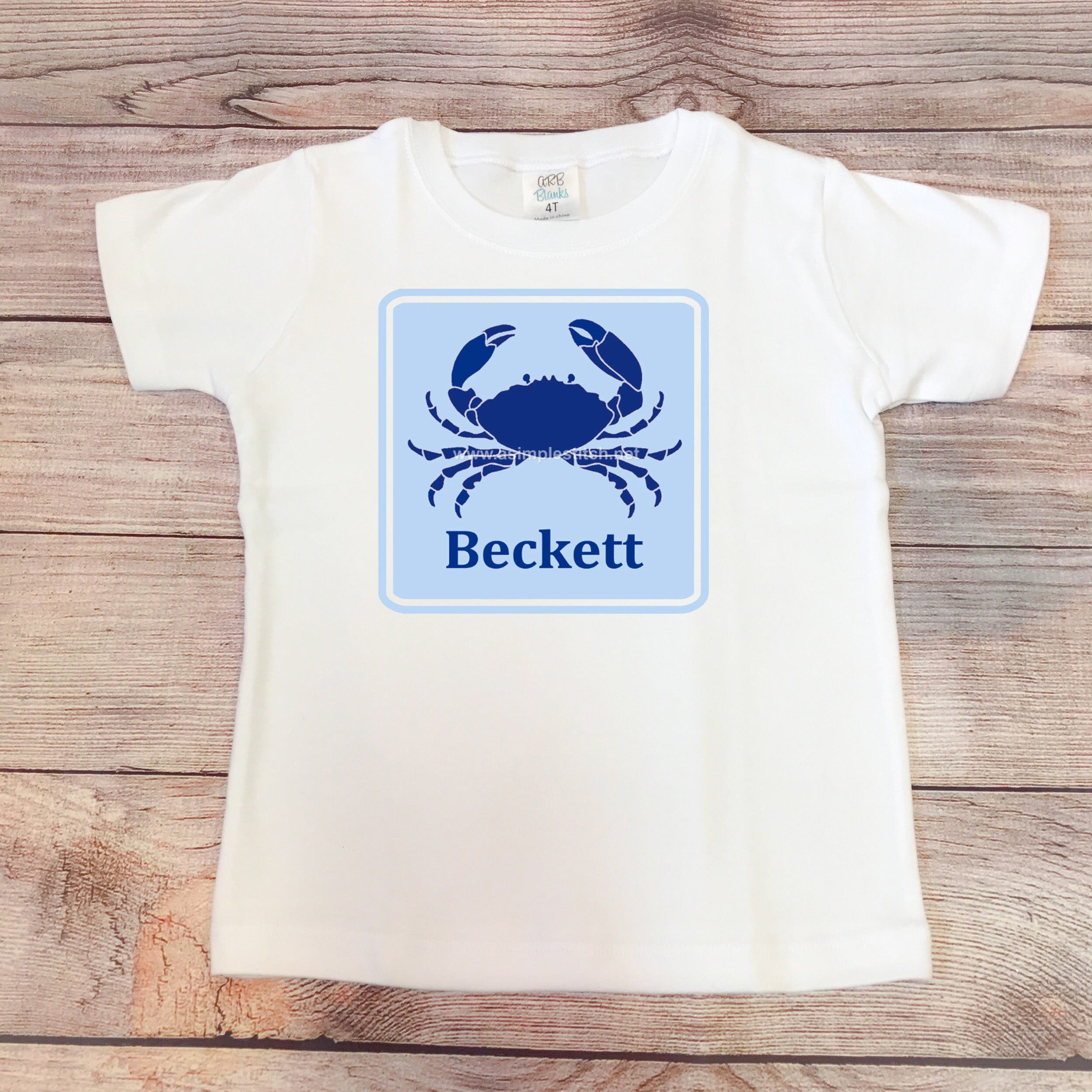 Blue Crab Shirt – ASimpleStitch