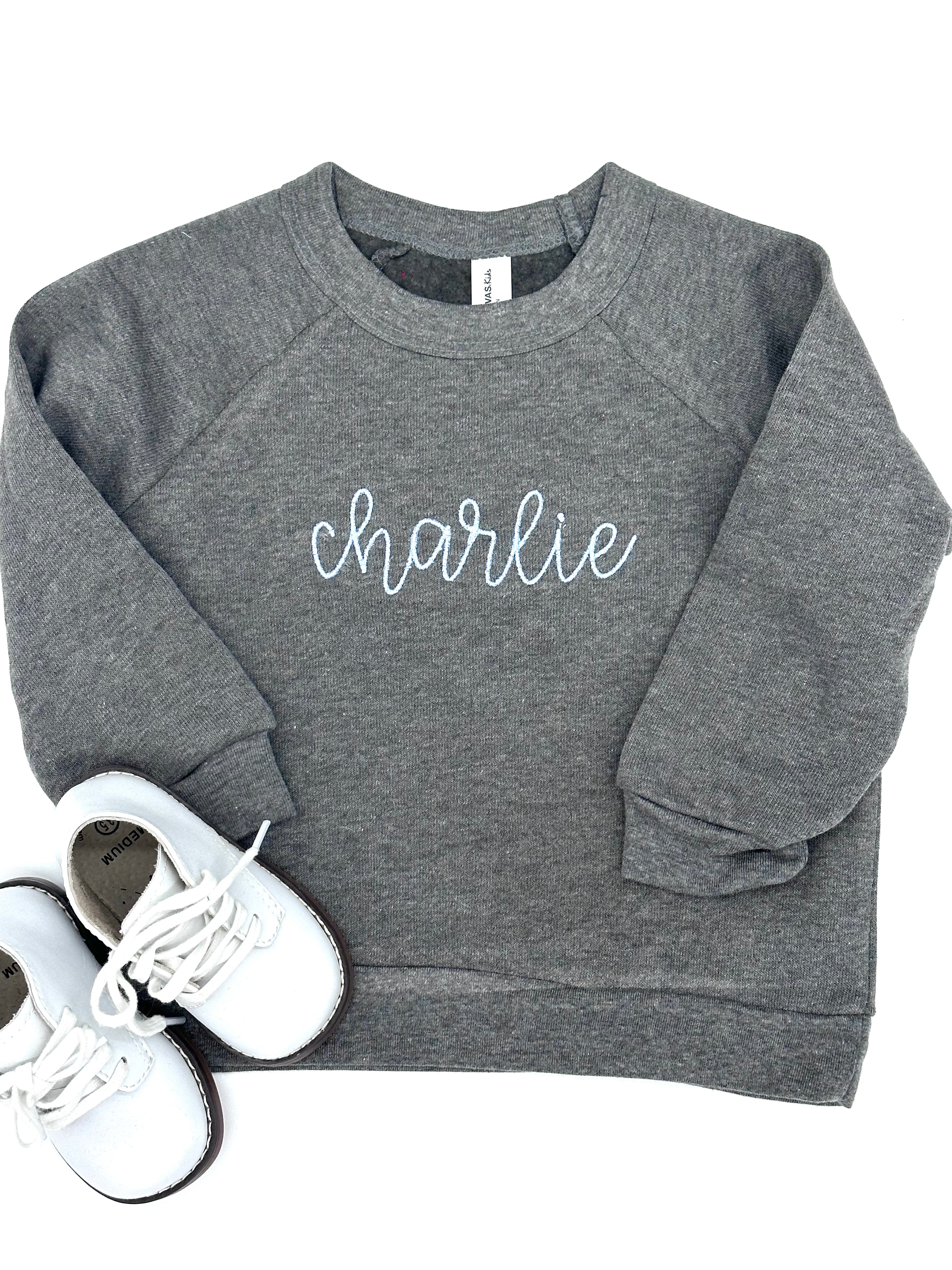 Monogrammed Grey Sweatshirt – ASimpleStitch